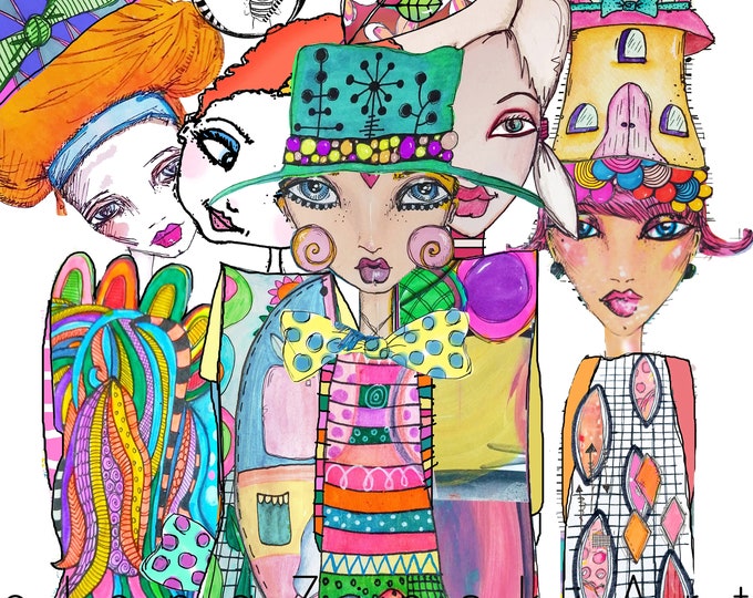 Big Bundle Collage Heads Bodies - Etsy