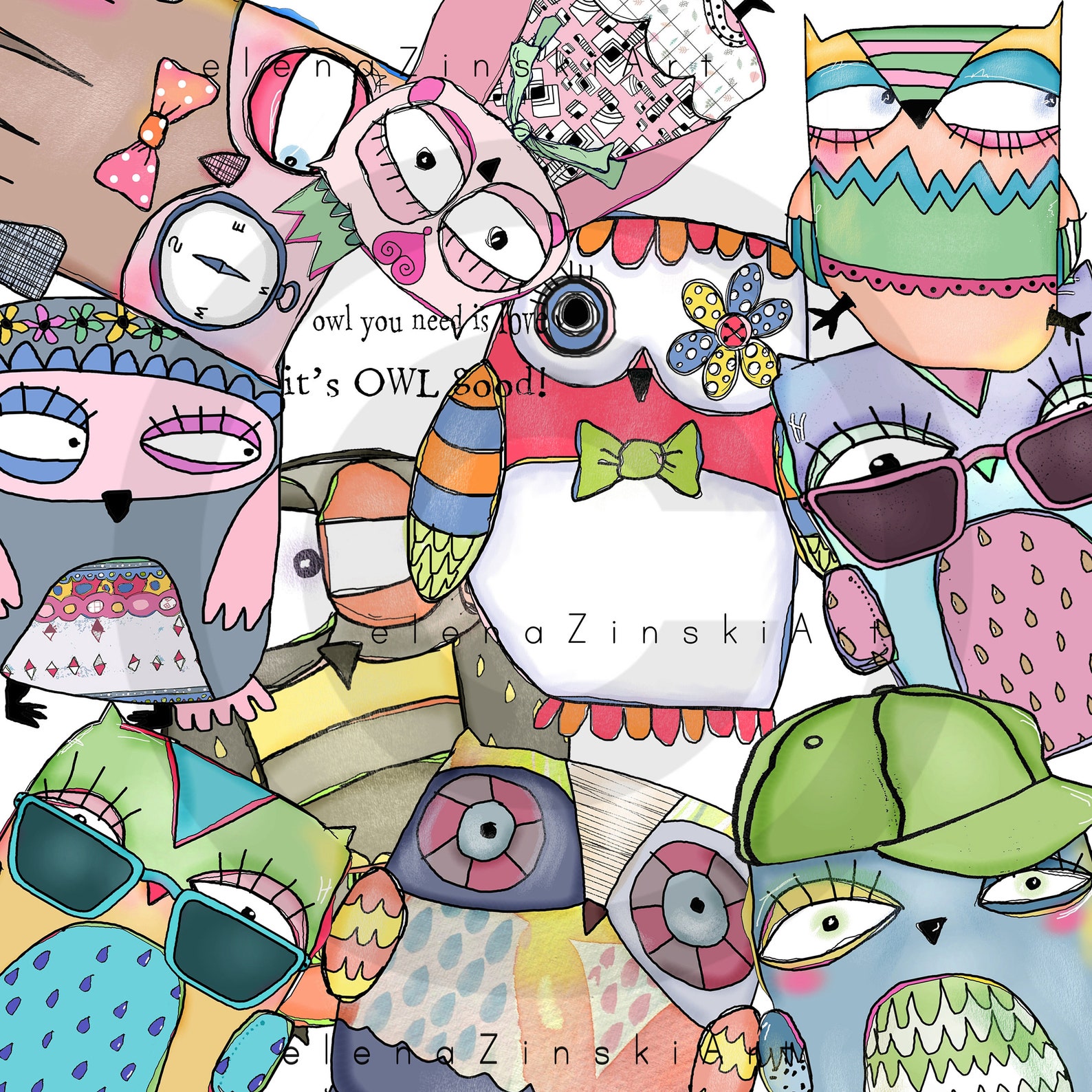 OWLS 5 X A4 Sheets - Etsy UK