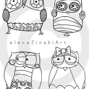 OWLS 5 X A4 Sheets - Etsy UK