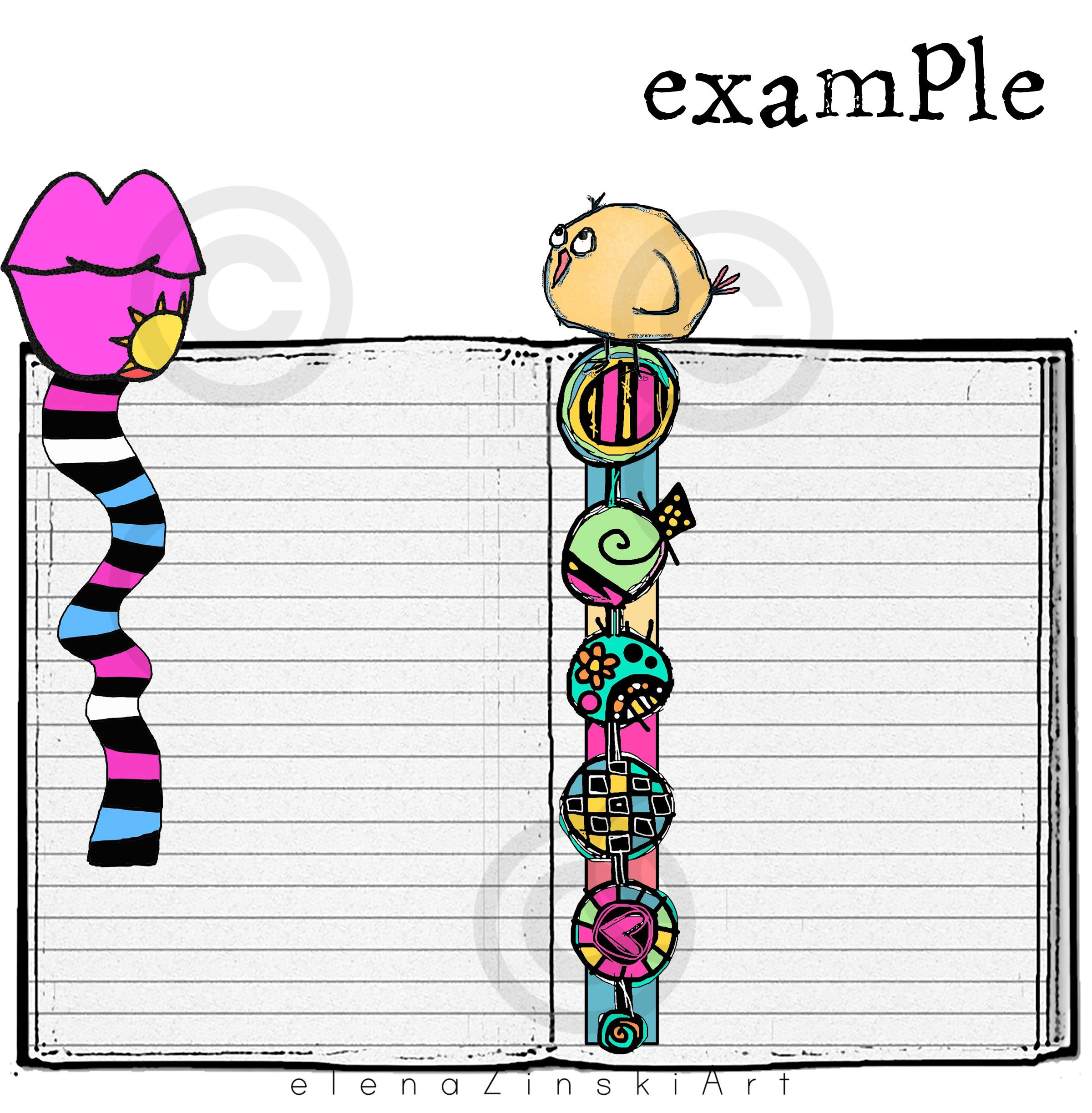 Pokey Out Page Borders (borders That Peek Out the Top of Your Journal ...