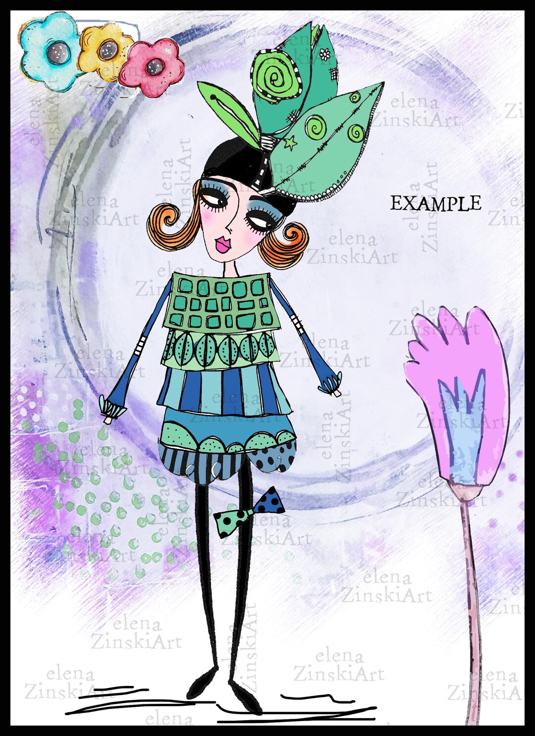 Cynthia Dig Stamp, Jpg and PNG Files - Etsy