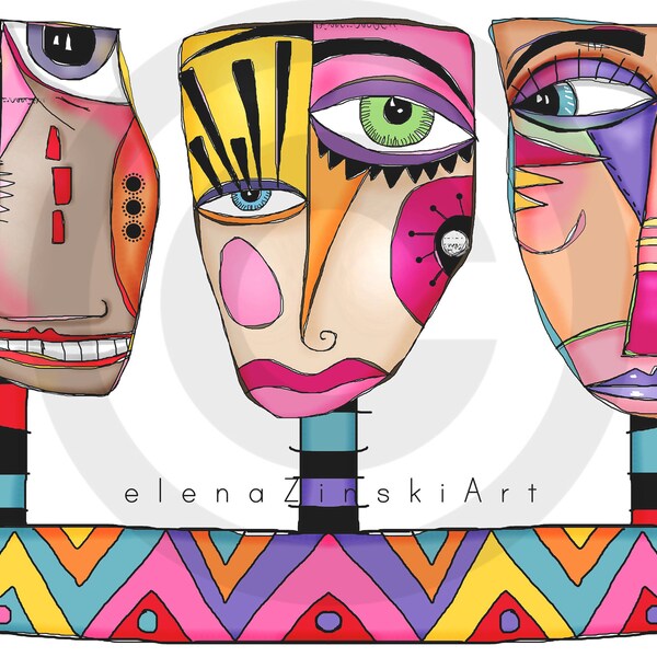 Picasso Fabric - Etsy