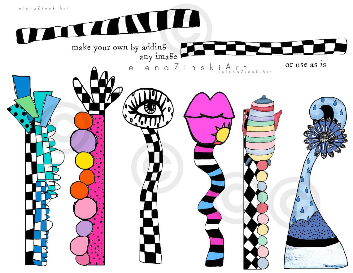 Pokey Out Page Borders (borders That Peek Out the Top of Your Journal ...