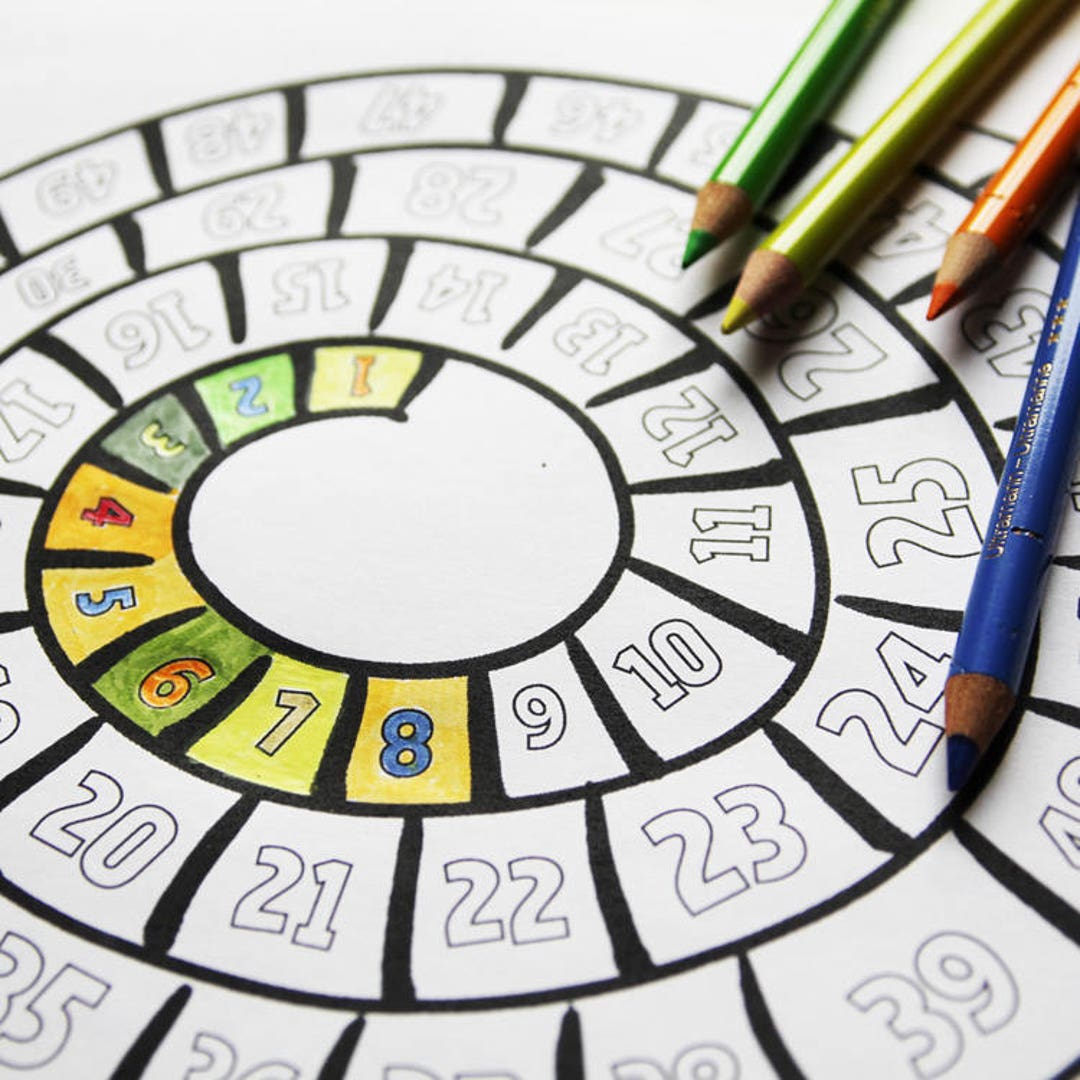 Countdown Craft Sheet Download Do It Yourself Coloring Page - Etsy