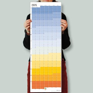 2025 Wall Calendar Minimalist Wall Planner „blue Hour“ Poster Limited ...