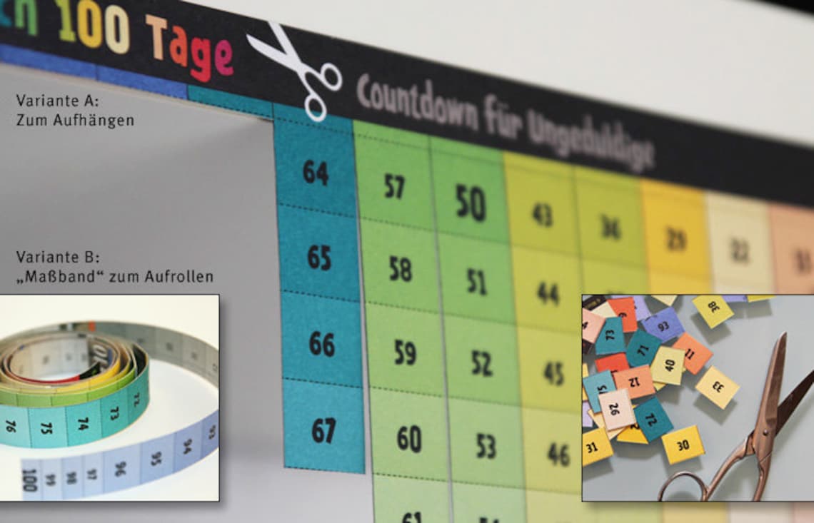 Download DIY Craft Countdown Christmas Waiting 100 Days - Etsy