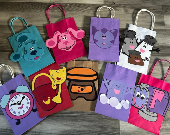 Blues Clues Inspired Party Favor Bags (set of 6) - Etsy