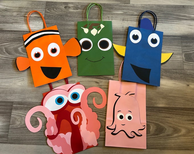 Finding Nemo Inspired Party Favor Bags (set of 6) - Etsy