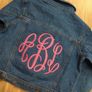 Kid's Monogrammed Denim Jacket - Etsy