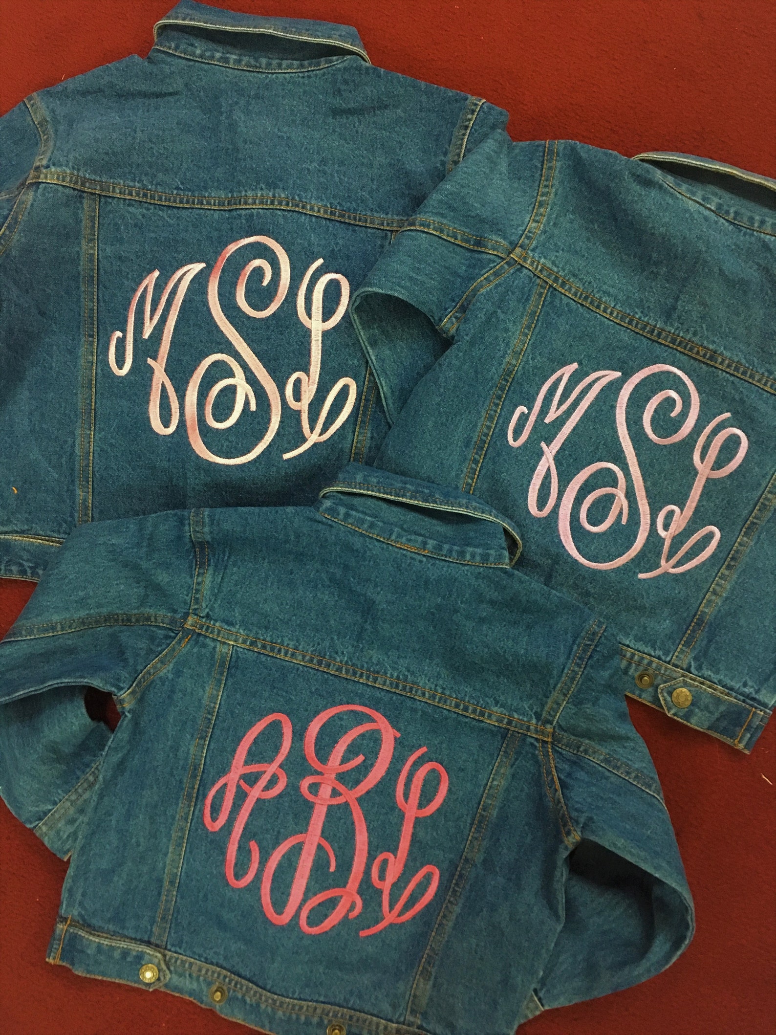 Kid's Monogrammed Denim Jacket - Etsy