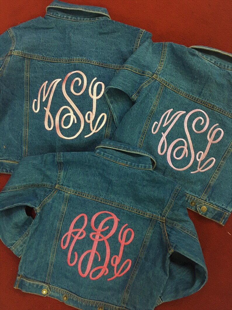 Kid's Monogrammed Denim Jacket - Etsy