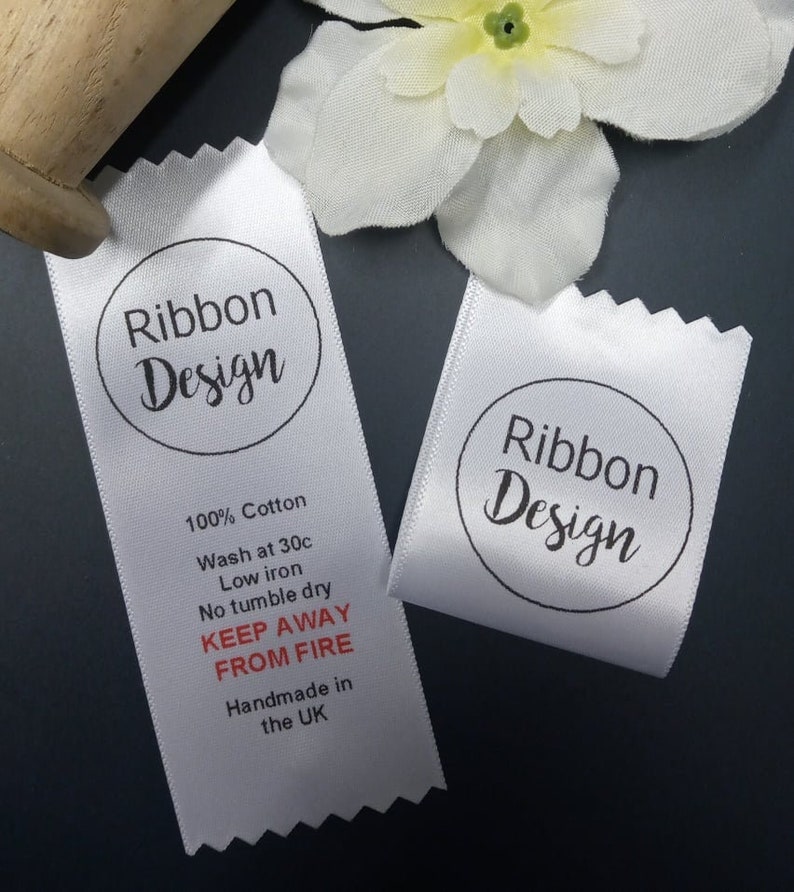 38mm Custom Printed Sew in Loop Labels - Etsy UK