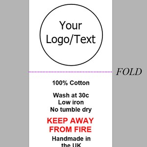 38mm Custom Printed Sew in Loop Labels - Etsy UK