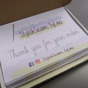 50/100 A6 Thank You Slips, Parcel Slips, Compliment Slips, White 120 ...