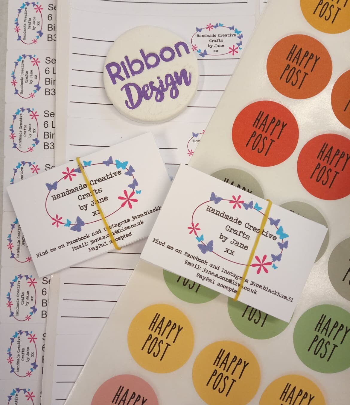 Parcel Pack Including Business Cards, Postage Stickers, Happy Post ...