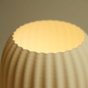 Minimalist Japandi Tripod Style Table Lamp - Ribbed Shape Ø6" 3D ...