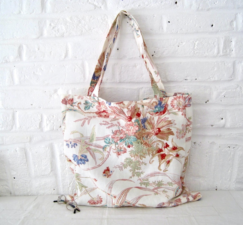 Handmade Recycled Chintz Botanical Bag - Etsy