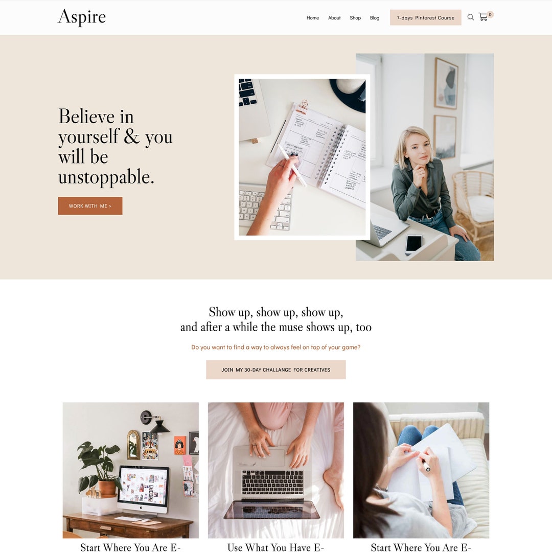 Wordpress Theme for Coaches & Consultants Aspire Coaching Website ...