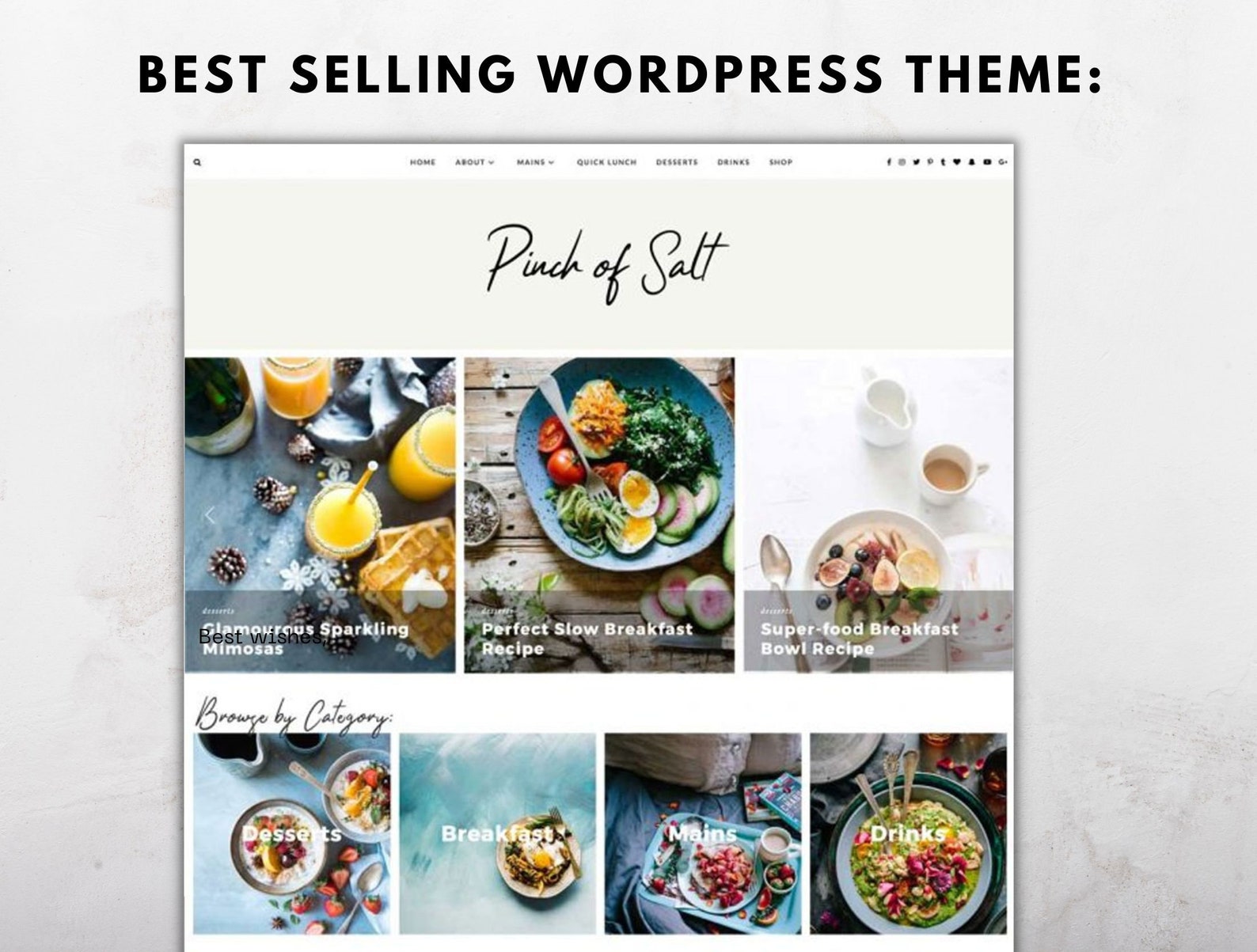 Food Blogger Wordpress Bundle, All in One Wordpress Blog, Foodie ...
