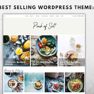 Food Blogger Wordpress Bundle, All in One Wordpress Blog, Foodie Website Bundle, Food Blogger ...
