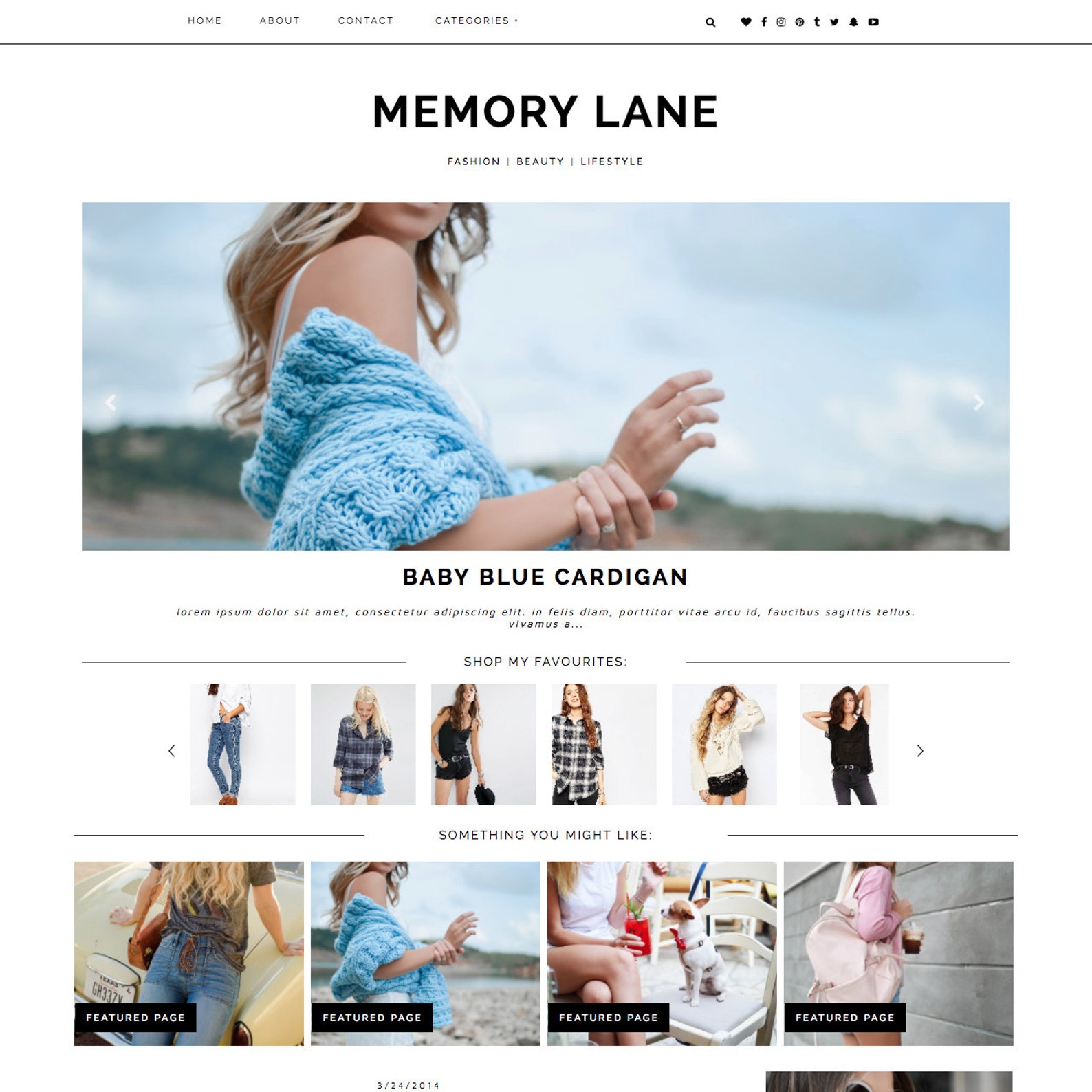 Blogger Template "memory Lane" / Photography Responsive Instant Digital ...