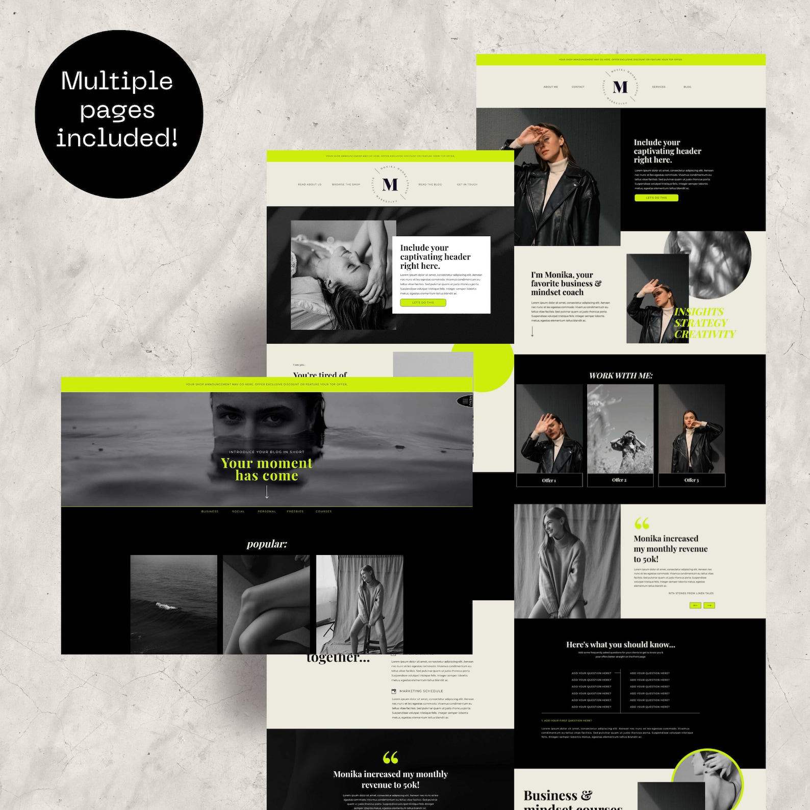 Showit Website Template for Coaches, Life Coach, Mindset Coach ...
