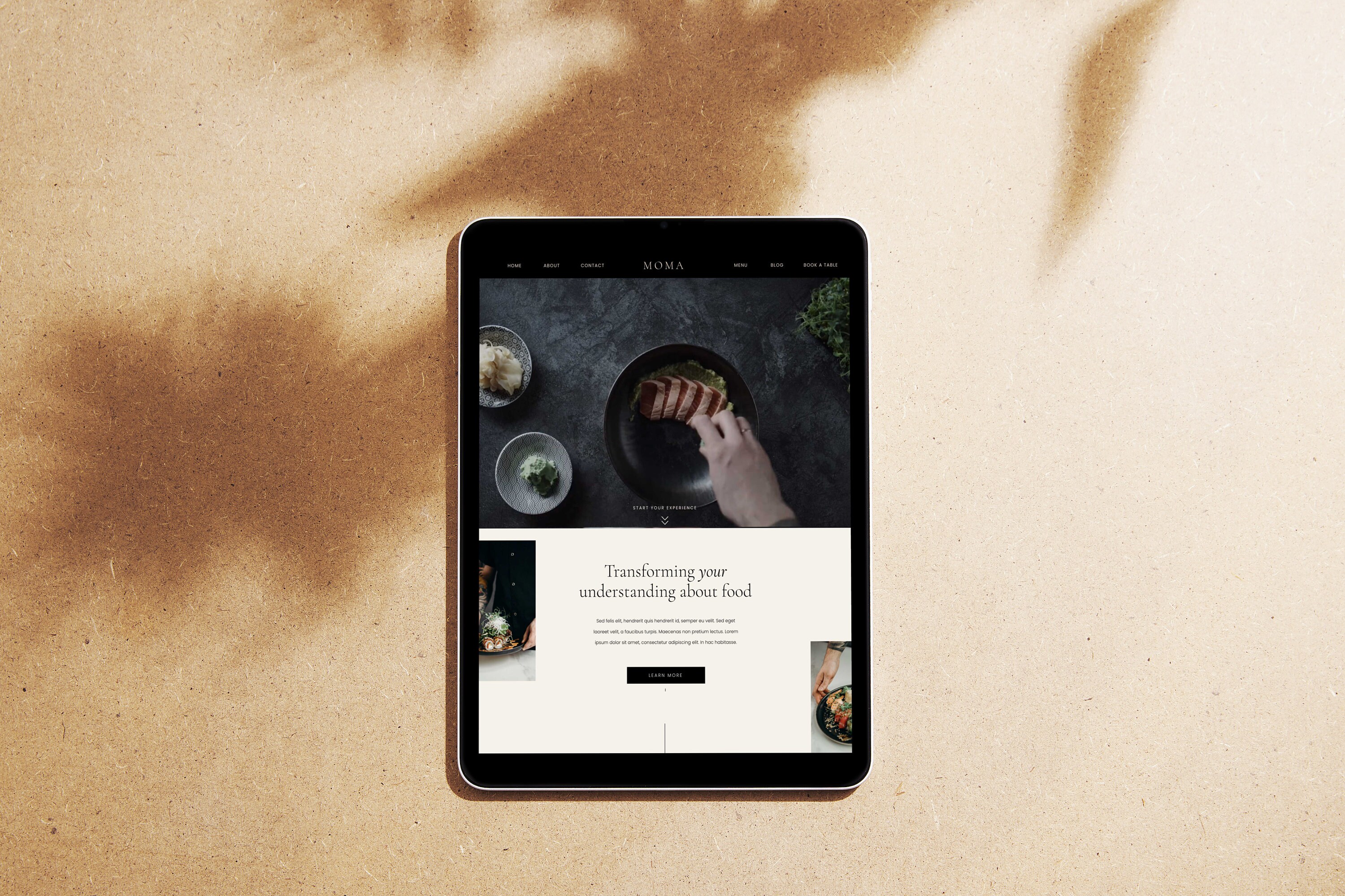 Restaurant Website Template Showit MOMA Coffee Shop Website, Cafe Web ...