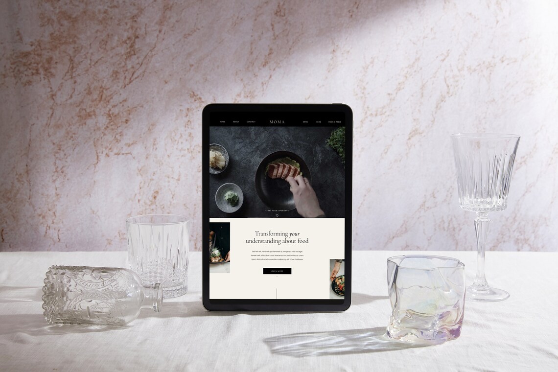 Restaurant Website Template Showit MOMA Coffee Shop Website, Cafe Web ...