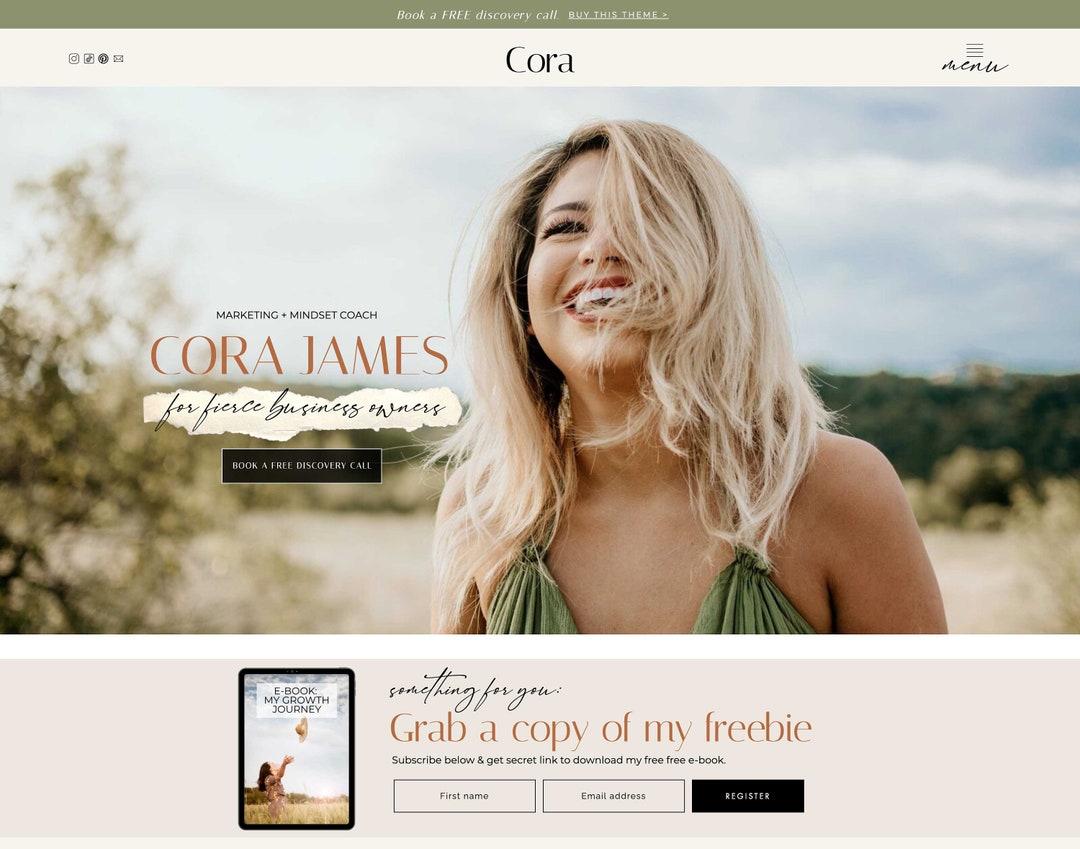 Showit Website Template for Coaches, Life Coach Landing Page Design ...