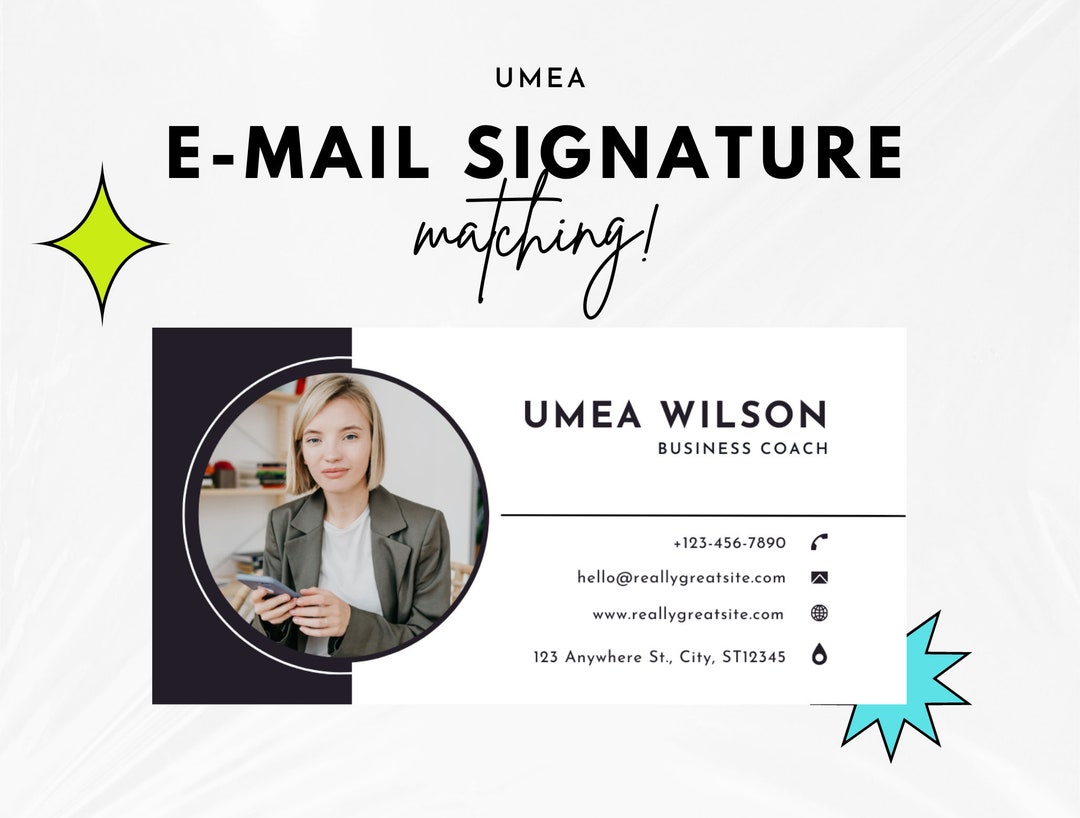 Email Signature Template "umea" for Canva - Blog Email Design - Gmail ...