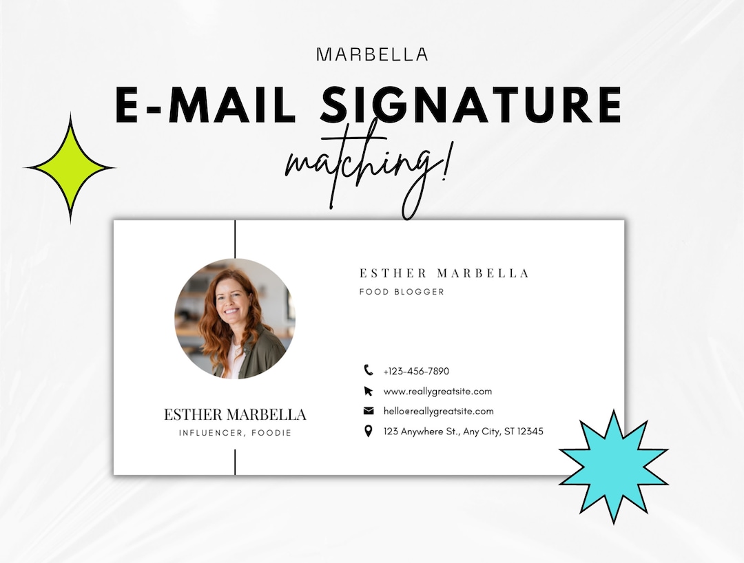 Email Signature Template "marbella" for Canva - Business Coach Blog ...