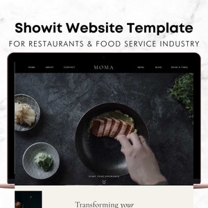 Restaurant Website Template Showit MOMA | Coffee Shop Website, Cafe Web ...
