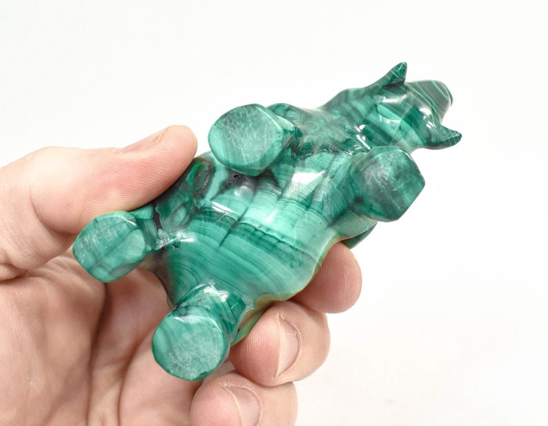 3.34" POLISHED MALACHITE ELEPHANT Animal Carving Congo - Cm233 - Etsy