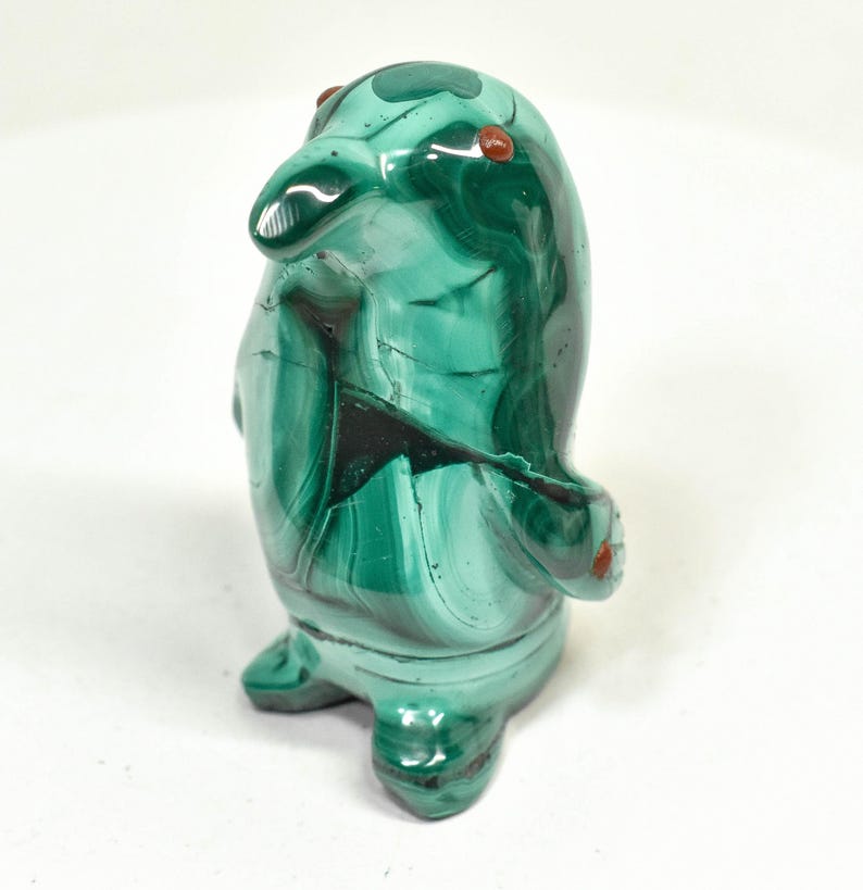 2.55" POLISHED MALACHITE PENGUIN Animal Carving Congo - CM194 - Etsy UK