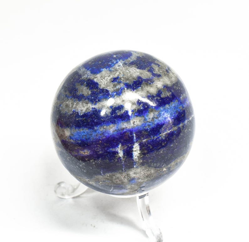 2.24" POLISHED LAPIS LAZULI Sphere With Stand Afghanistan S394 - Etsy UK