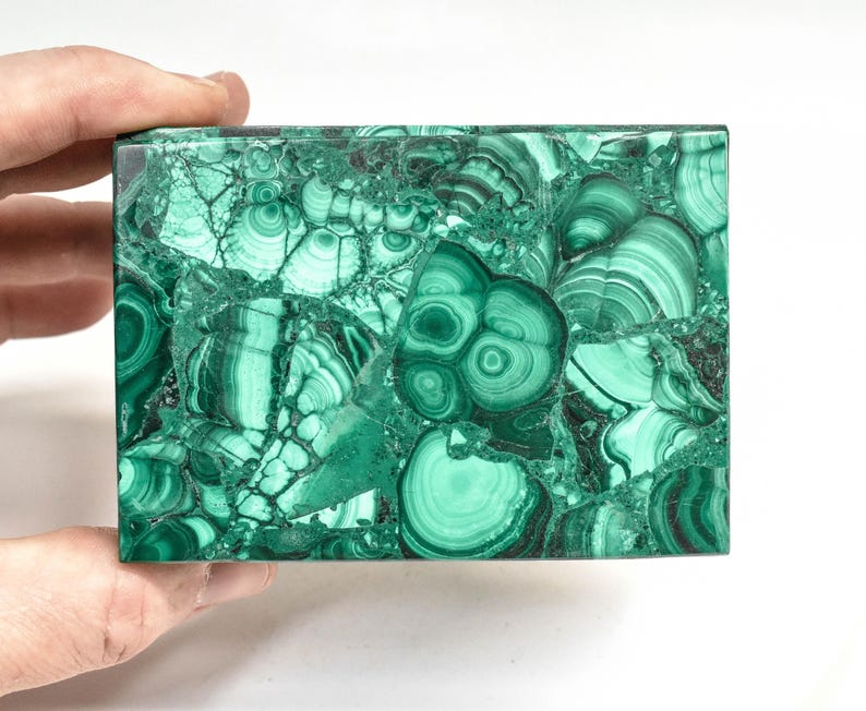 3.93" Polished MALACHITE JEWELRY BOX Congo - CM171 - Etsy