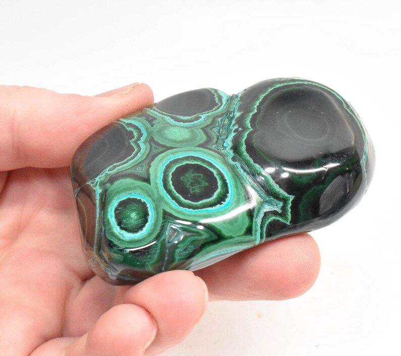 2.95" POLISHED MALACHITE CHRYSOCOLLA Kalukuluku Mine, Congo B330 - Etsy UK