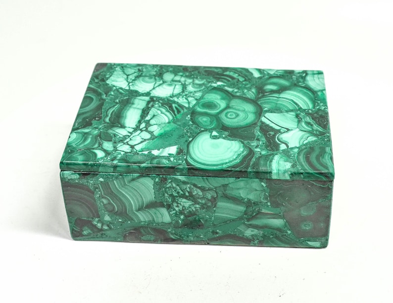 3.93" Polished MALACHITE JEWELRY BOX Congo - CM171 - Etsy