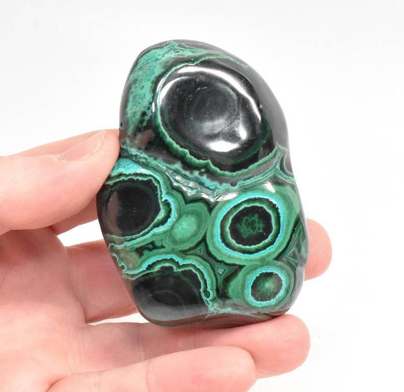 2.95" POLISHED MALACHITE CHRYSOCOLLA Kalukuluku Mine, Congo B330 - Etsy UK