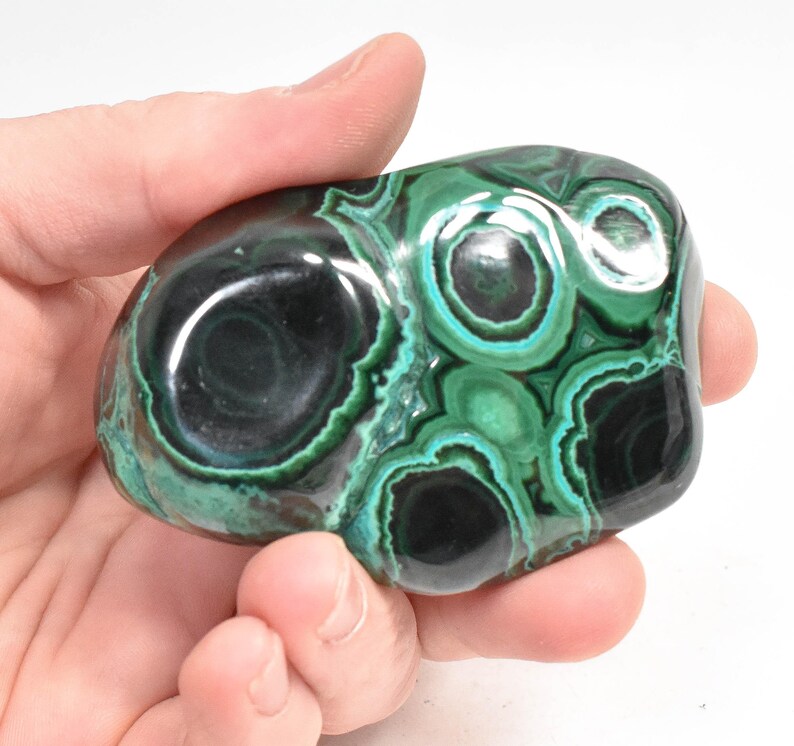 2.95" POLISHED MALACHITE CHRYSOCOLLA Kalukuluku Mine, Congo B330 - Etsy UK