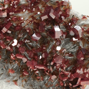 6.10" Outstanding Red Gem VANADINITE Crystals on BARITE Mibladen ...
