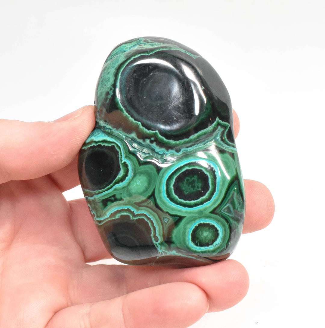 2.95" POLISHED MALACHITE CHRYSOCOLLA Kalukuluku Mine, Congo B330 - Etsy UK