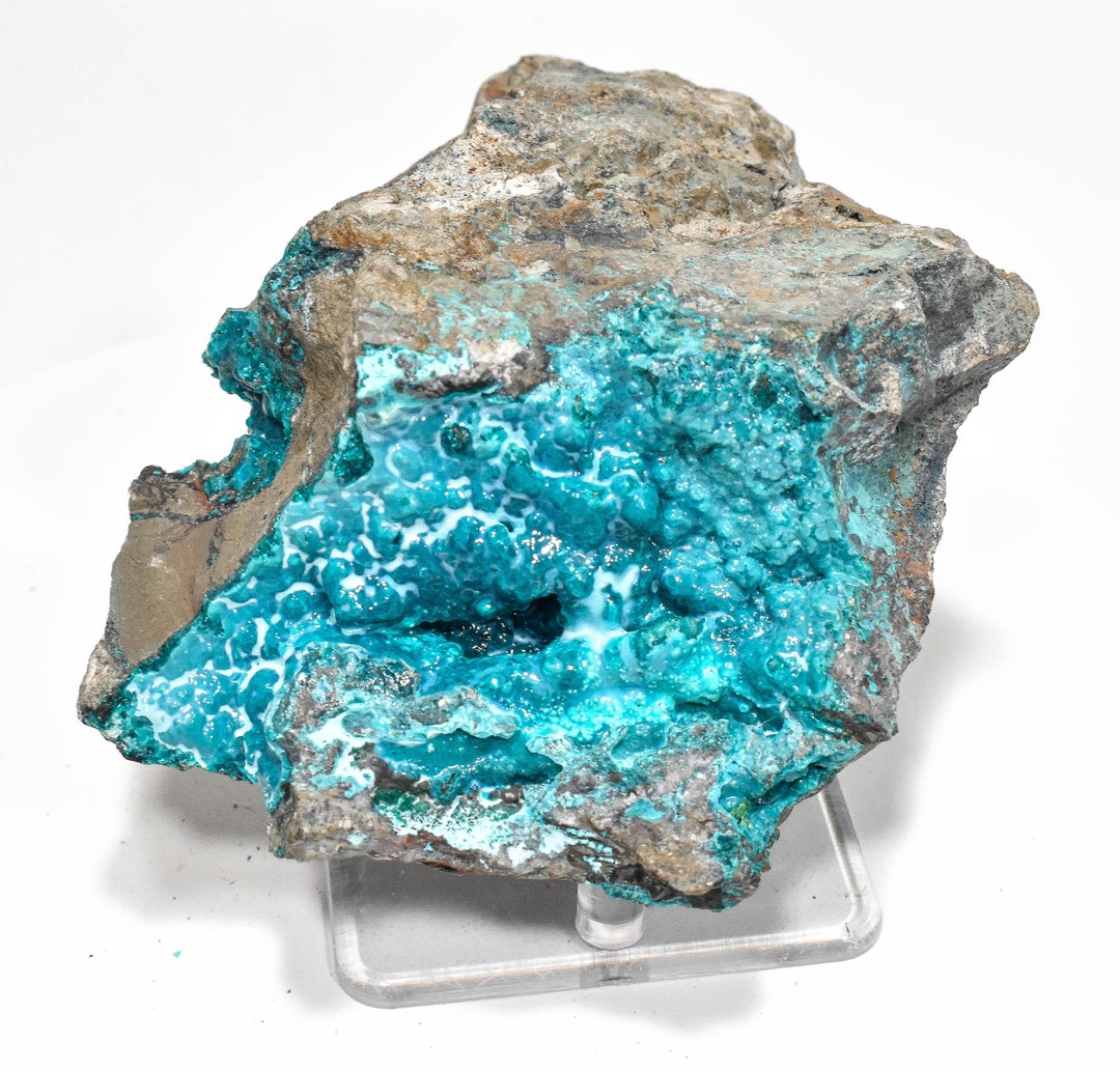 3.42" Gem Silica CHRYSOCOLLA MALACHITE HETEROGENITE Kalukuluku Mine, Congo Q568 - Etsy