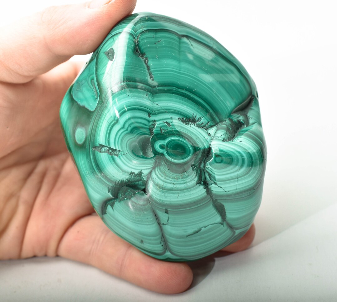 3.66" POLISHED BULLSEYE MALACHITE - Congo A710 - Etsy