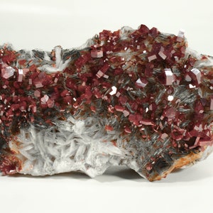 6.10" Outstanding Red Gem VANADINITE Crystals on BARITE Mibladen ...