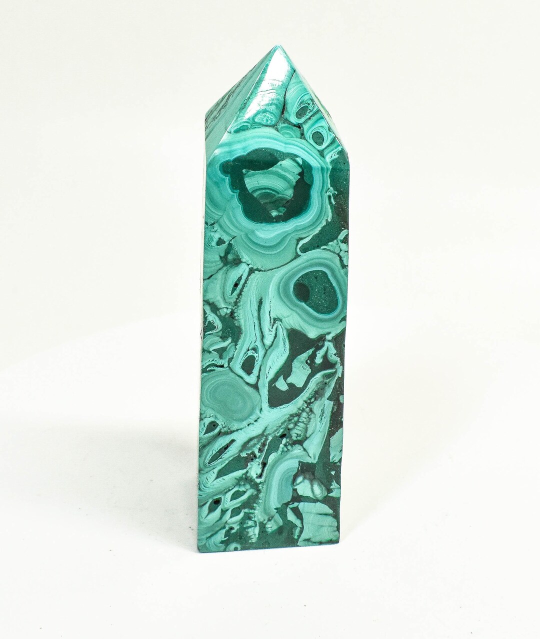 4.52" POLISHED MALACHITE OBELISK Tower Carving - Congo B263 - Etsy