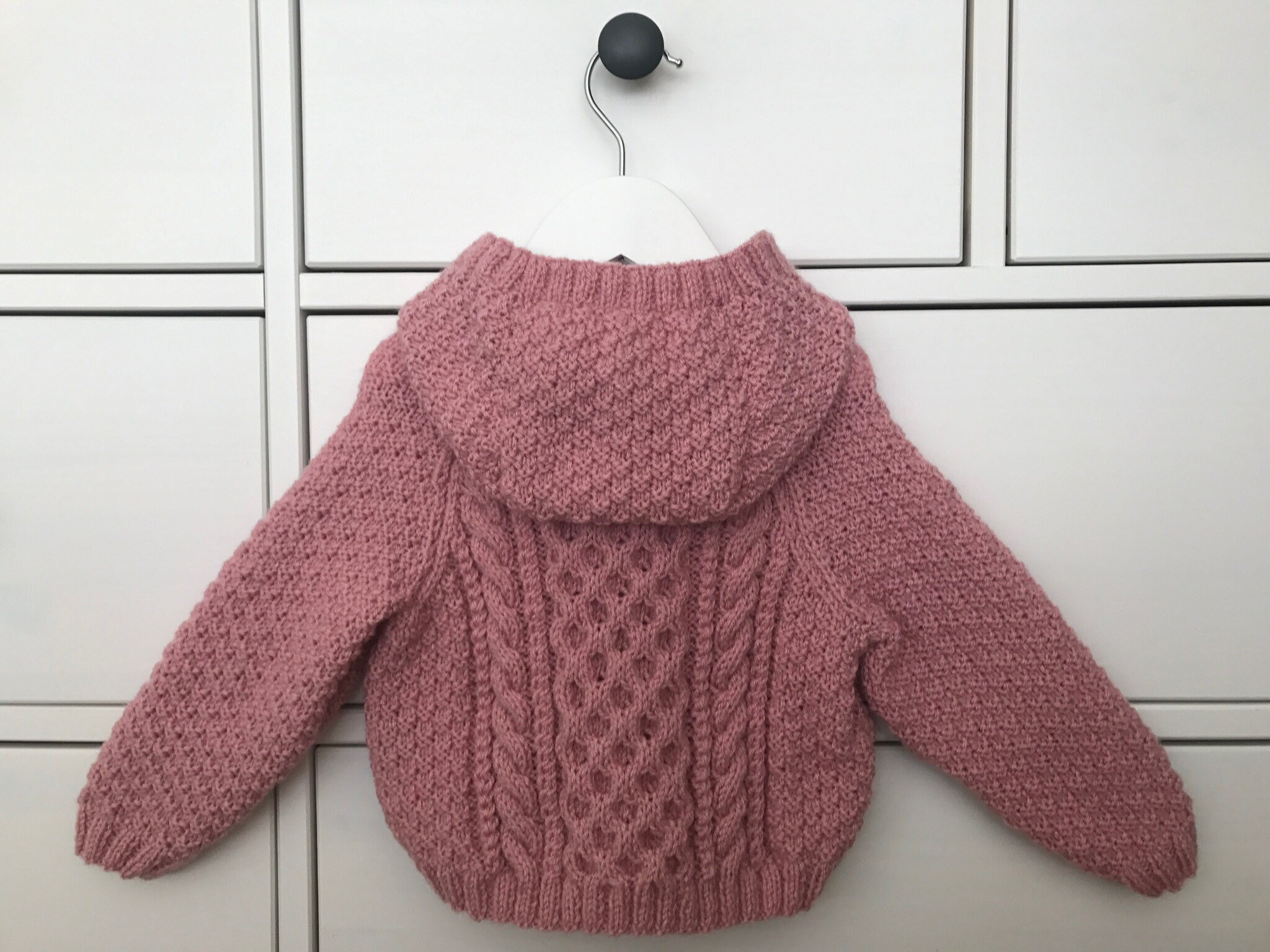 Made to Order Handknitted Baby Hoody - for Boy or Girl - Various Sizes ...