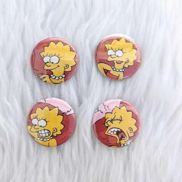 The Simpsons Buttons - Etsy