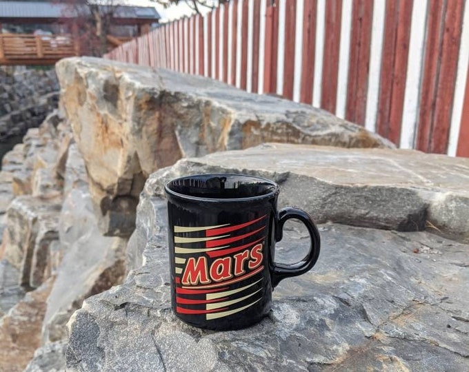 Vintage 1980s Mars Bar Cool Logo Design 80s Black Lacquered Red Black ...