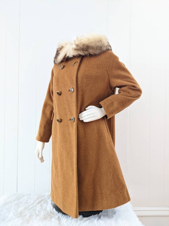 Vintage 1950s Swing Coat Camel Hair Color Wool Coat w… - Gem